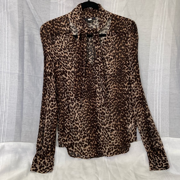 PAIGE | Tops | Paige 0 Silk Leopard Print Blouse | Poshmark